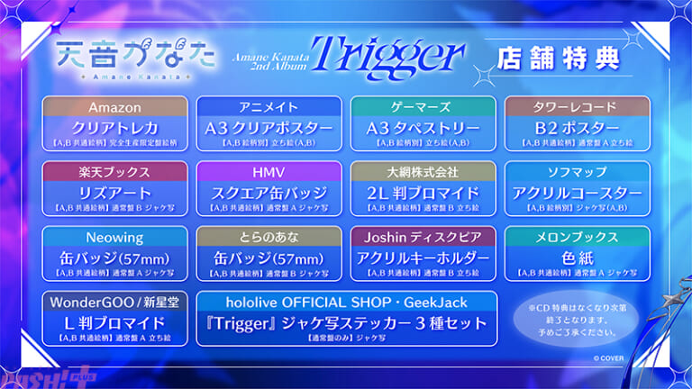 【ホロライブ】天音かなた2ndアルバム『Trigger』リリース＆自身初のソロライブ開催が決定！ 新曲『きゅーぴっど。』の先行リリースも発表【撃ち抜けかなた】 - PASH! PLUSPASH ...